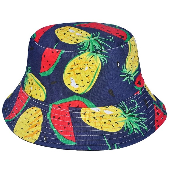 Accessories | Womans Melon Pin Pattern Bucket Hat Nwt | Poshmark